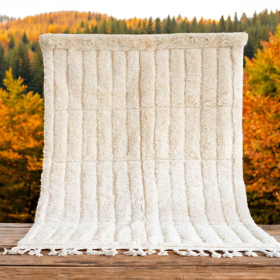 Extra Large Rug 12x20 – Handmade Moroccan Wool Berber Carpet for Living ...
