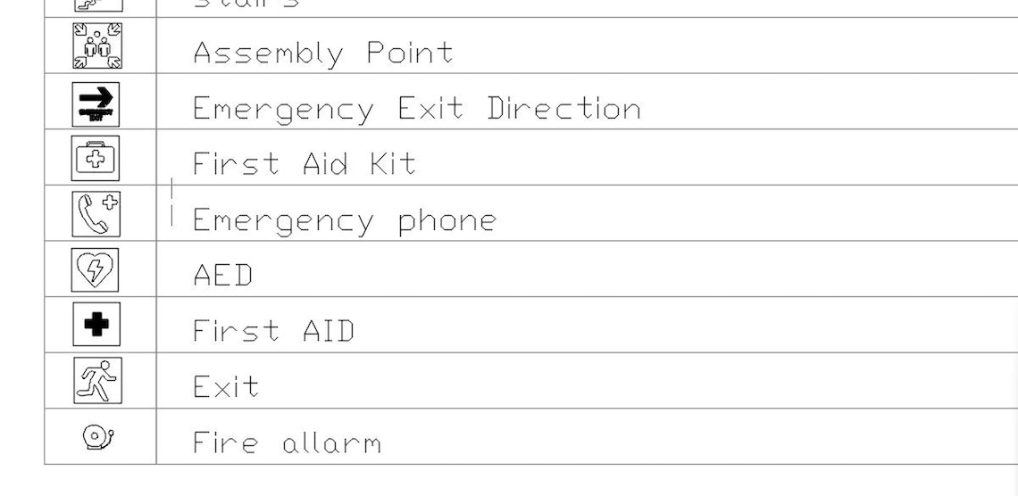 Ultimate DWG Block Bundle for Emergency Plans: Essential Safety Symbols ...