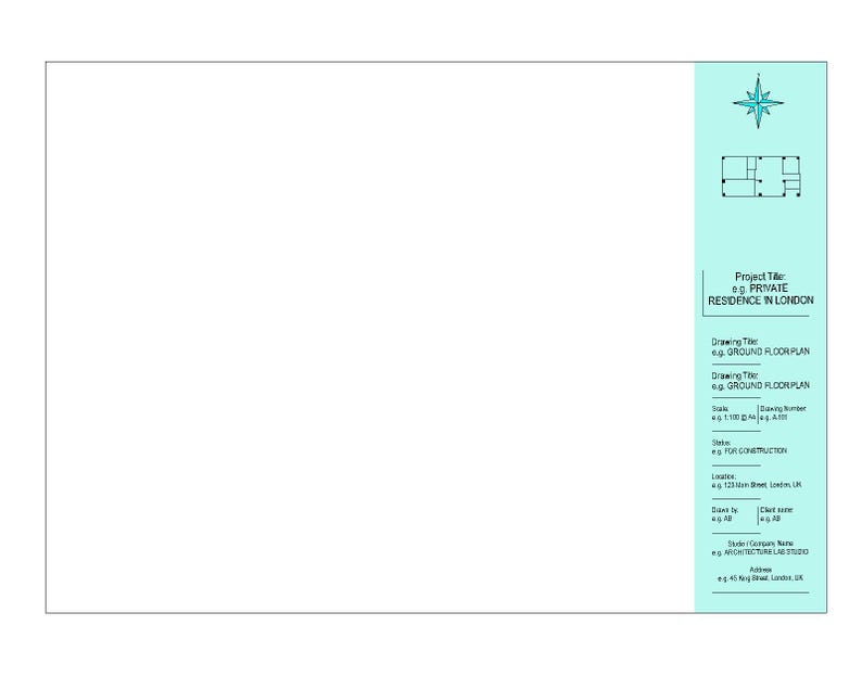 Autocad Layout Templates: A2 A3 A4, Editable Title Block (DWG Digital ...