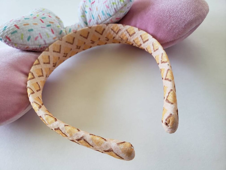 Ice Cream Cone With Sprinkles Mouse Ears Headband Pink - Etsy
