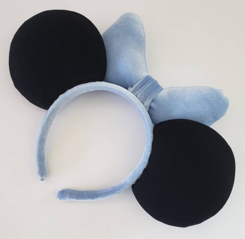 Light Blue Velvet Mouse Ears Headband Mouse Ears Headband - Etsy