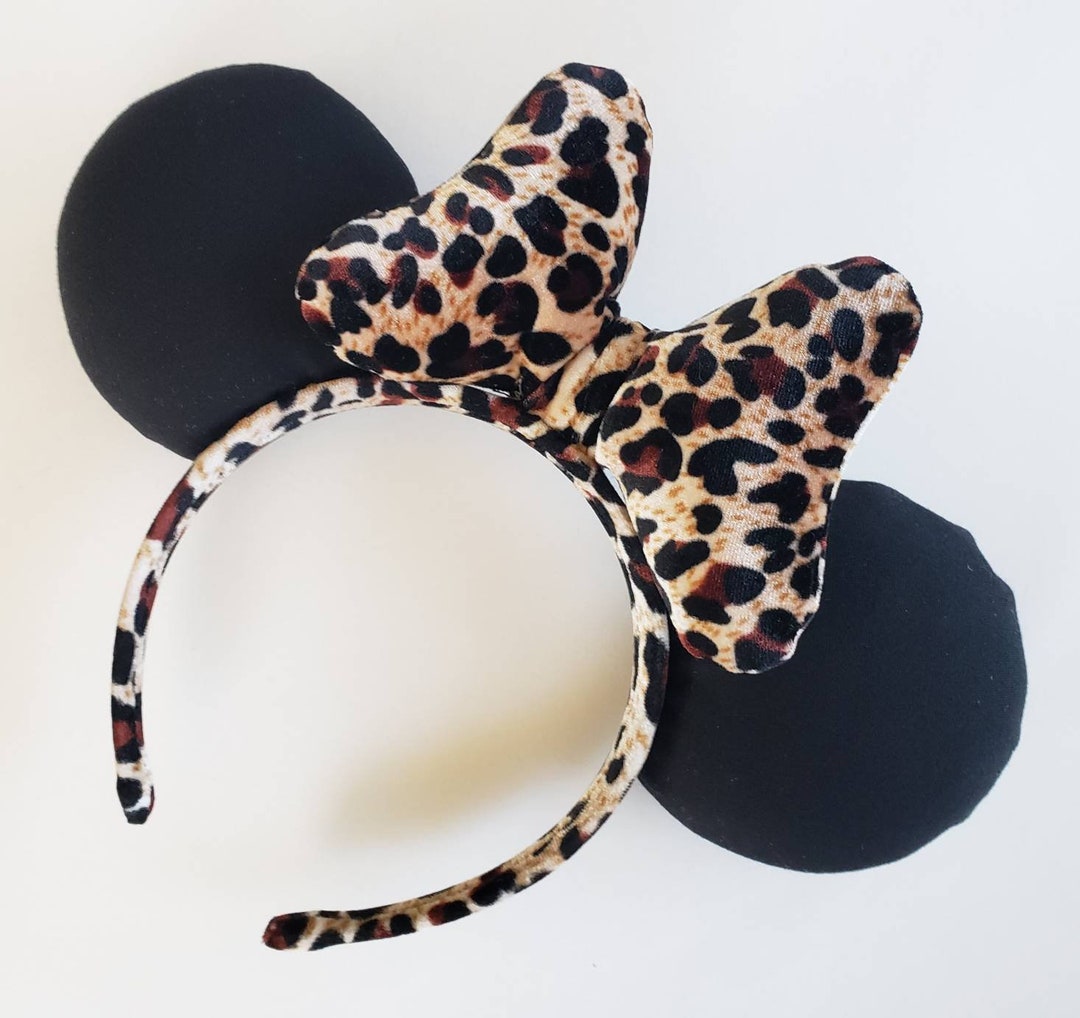 Leopard Print Velvet Mouse Ears | Animal Kingdom Mouse Ears | Animal ...