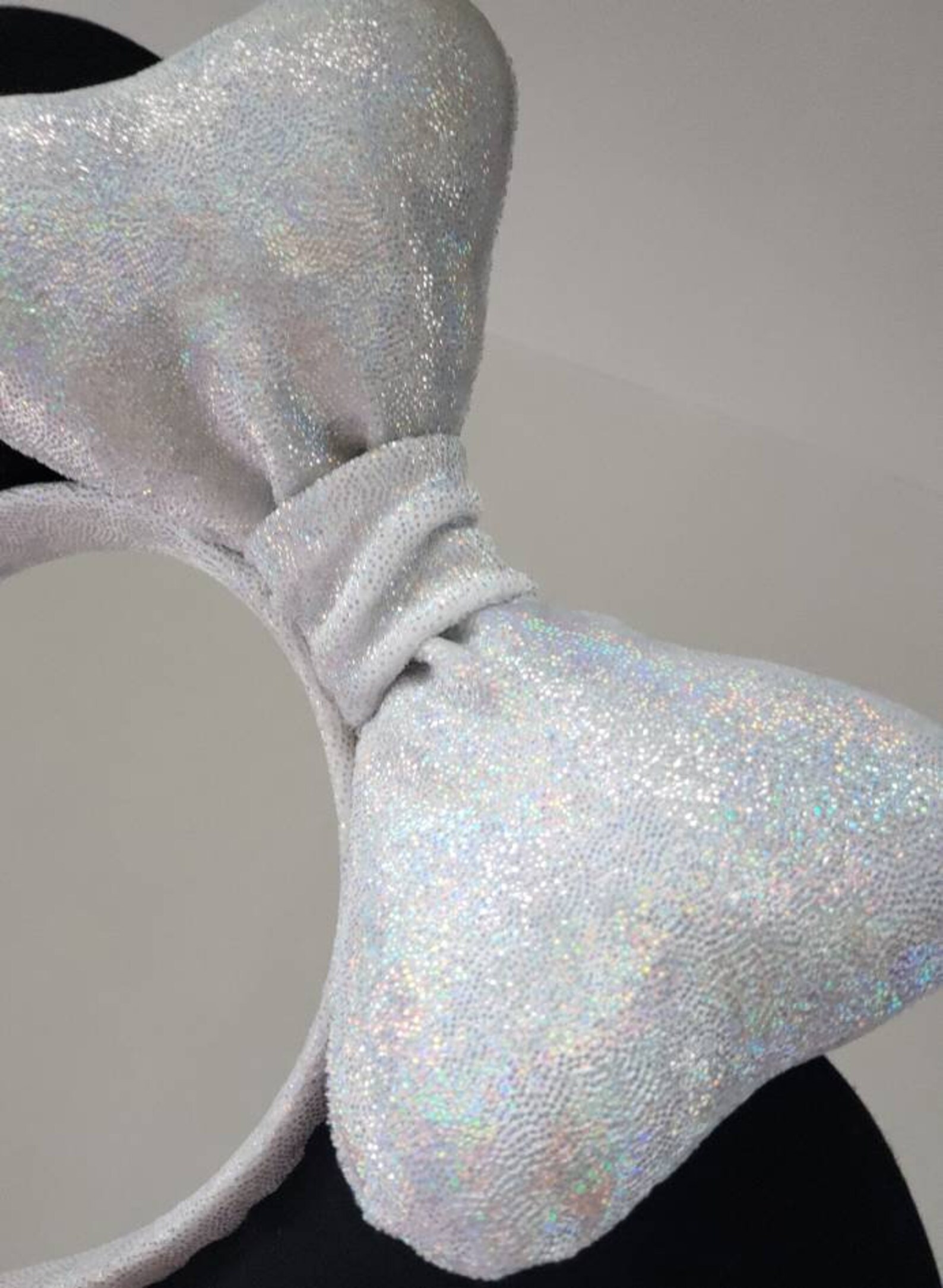 Silver Iridescent Velvet Mouse Ears Headband Shiny Mouse - Etsy