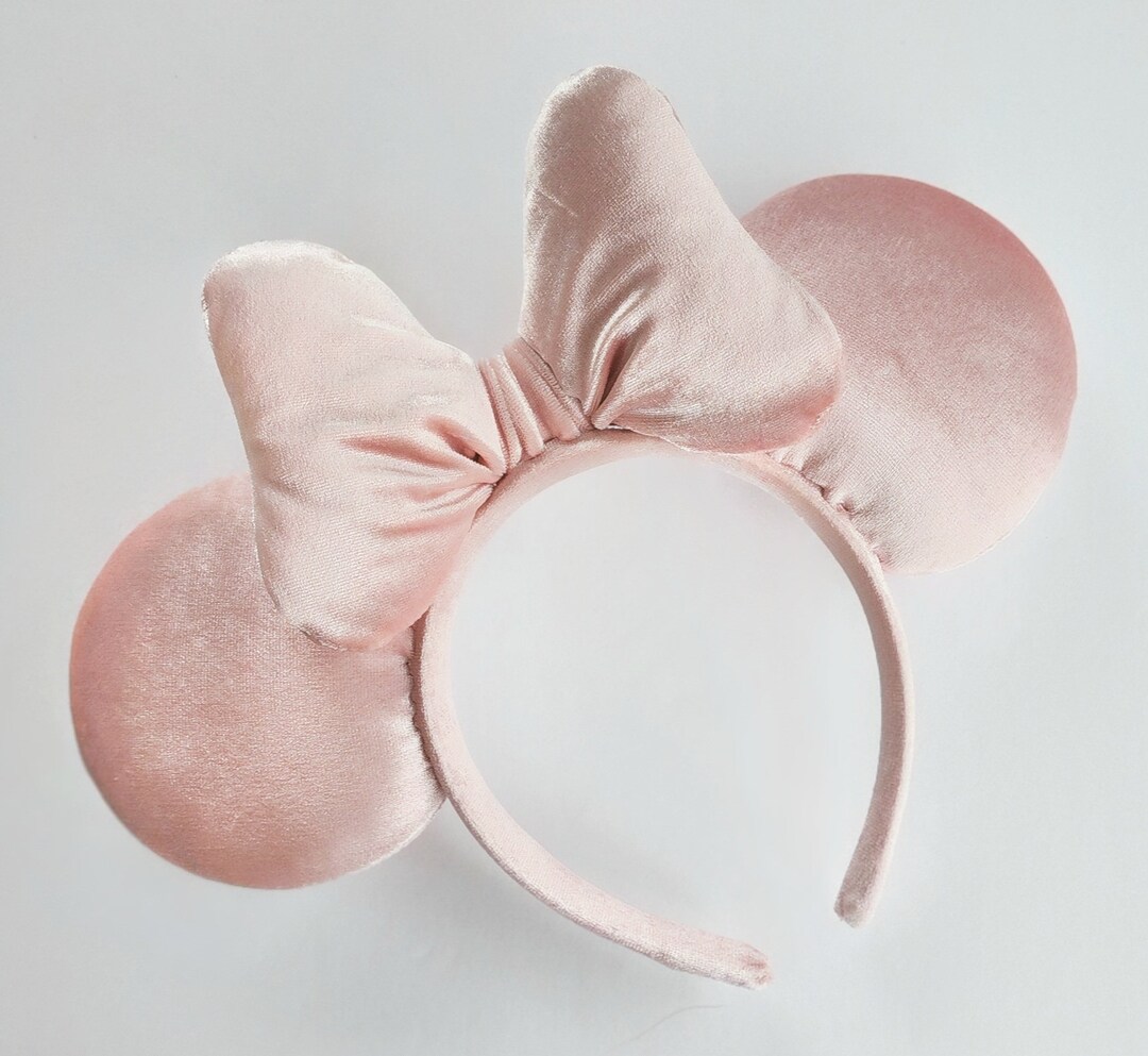 Shiny Soft Light Pink Velvet Mouse Ears - Etsy