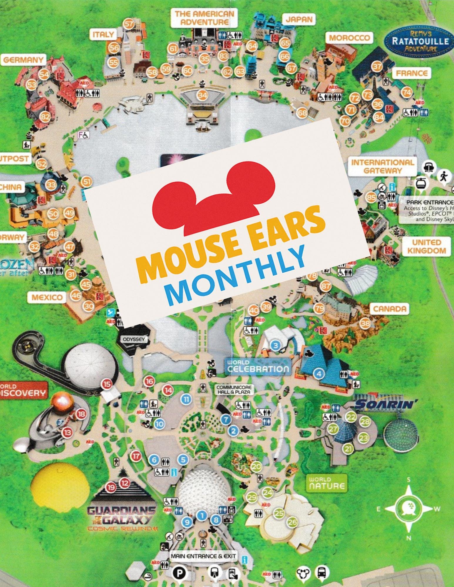 WDW Park Maps: Magic Kingdom, Epcot, Hollywood Studios, Animal Kingdom ...