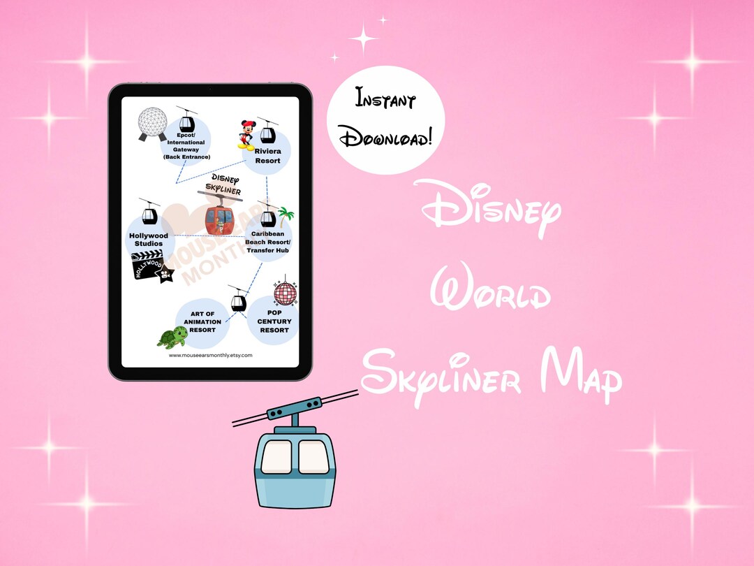 Disney Skyliner Map | WDW Transportation Route Planner | Instant ...