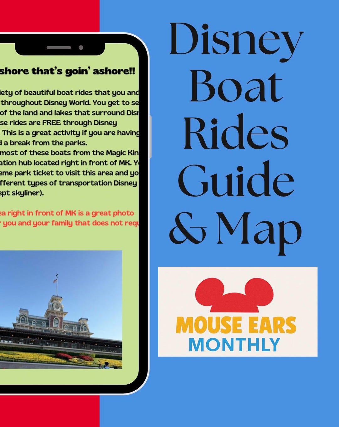 Printable Disney Boat Rides/transportation Tips With Guide Through ...
