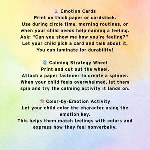 Calm & Learn Printable Emotions Kit for Kids | Emotion Cards, Calming ...
