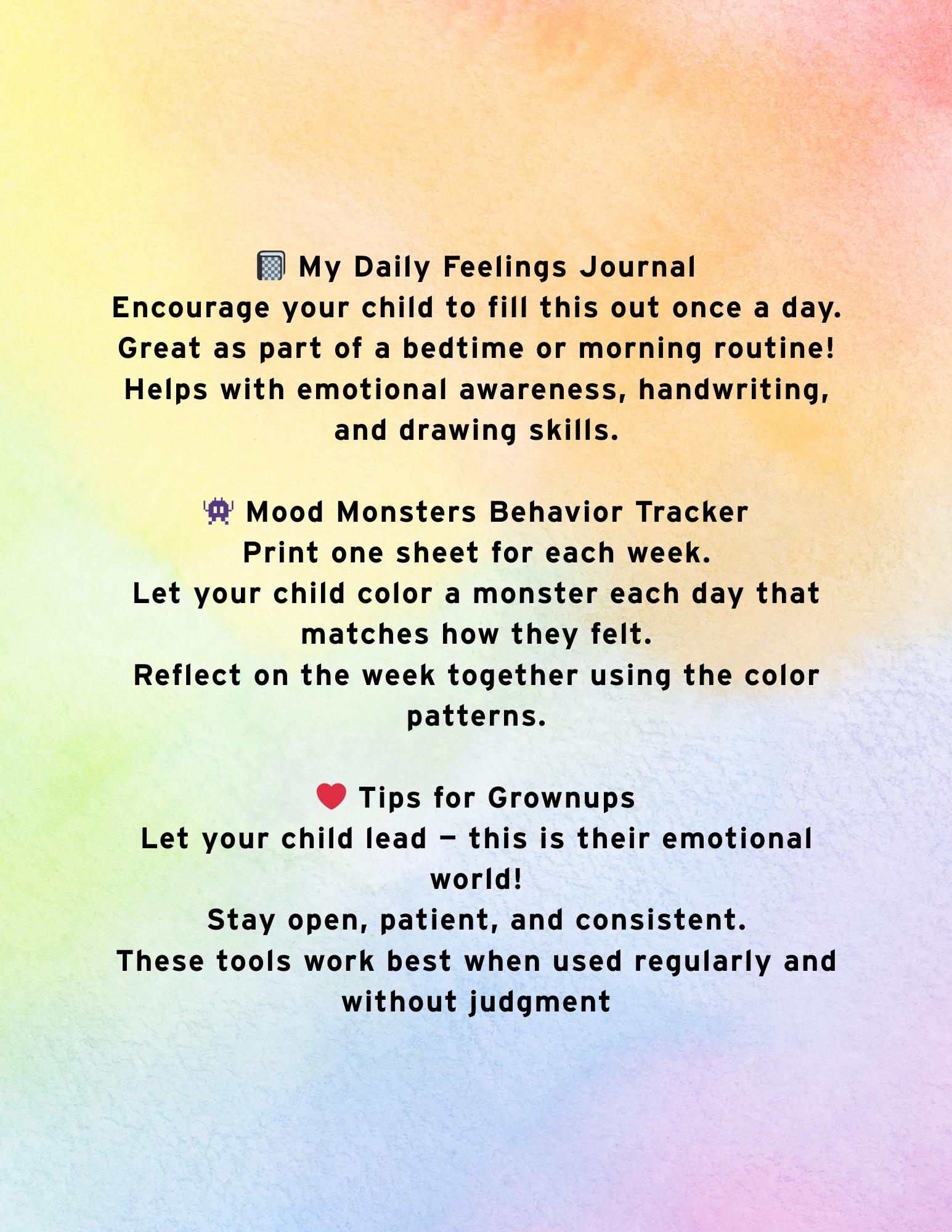 Calm & Learn Printable Emotions Kit for Kids | Emotion Cards, Calming ...