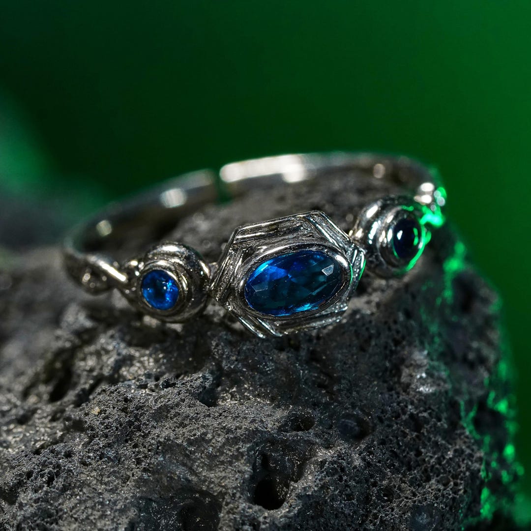 Fanmade Gi.yuu De.mon S.lay.er Ring, Handmade Silver & Gold Fantasy ...