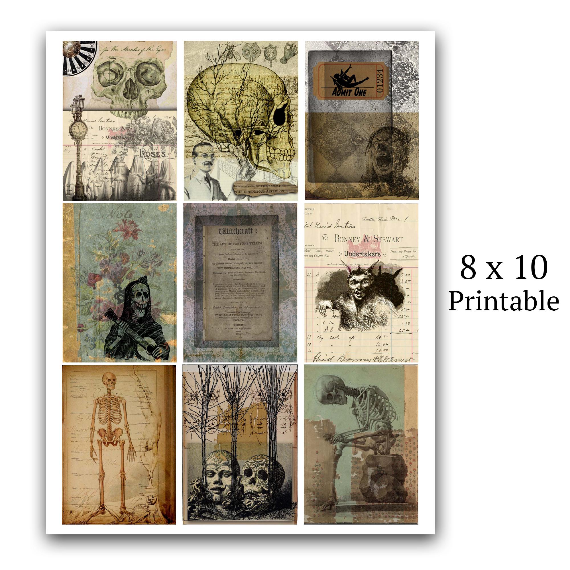 Vintage Halloween Junk Journal Ephemera, Gothic Junk Journal, Old ...