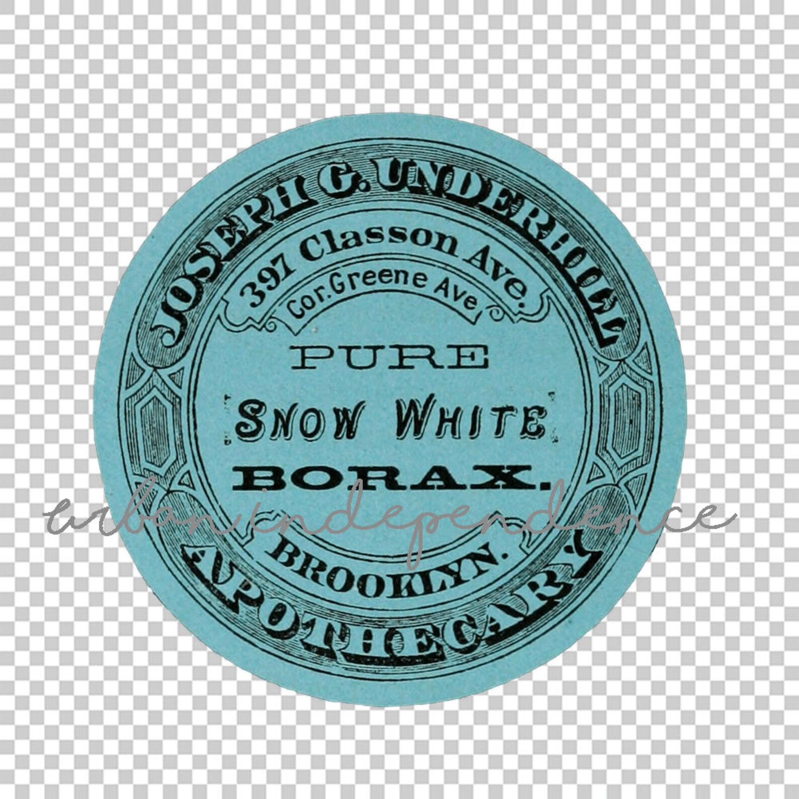 Antique Pure Snow White Borax Label Digital Download Printable - Etsy
