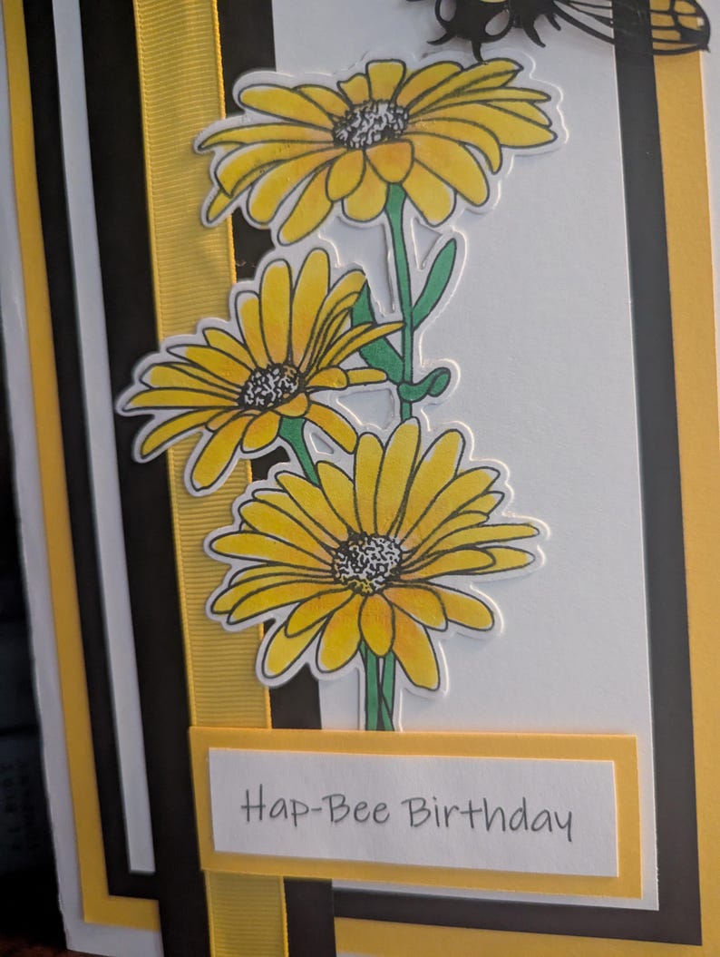 Birthday Card, Handmade Card, Hap-bee Birthday Card, Happy Birthday ...
