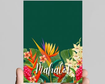 Mahalo Thank You Card - Etsy