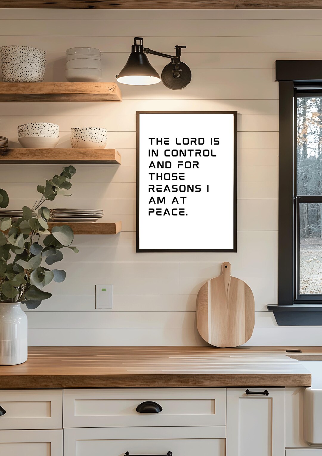 Christian Affirmation Print, the Lord is in Control, Positive Quotes ...