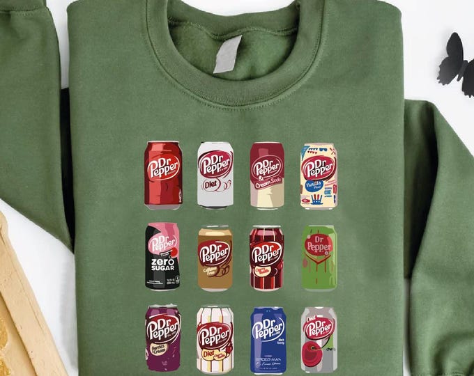 Dr. Pepper Logo Sweatshirt, Dr. Pepper Crewneck, Cute Dr.pepper Shirt ...