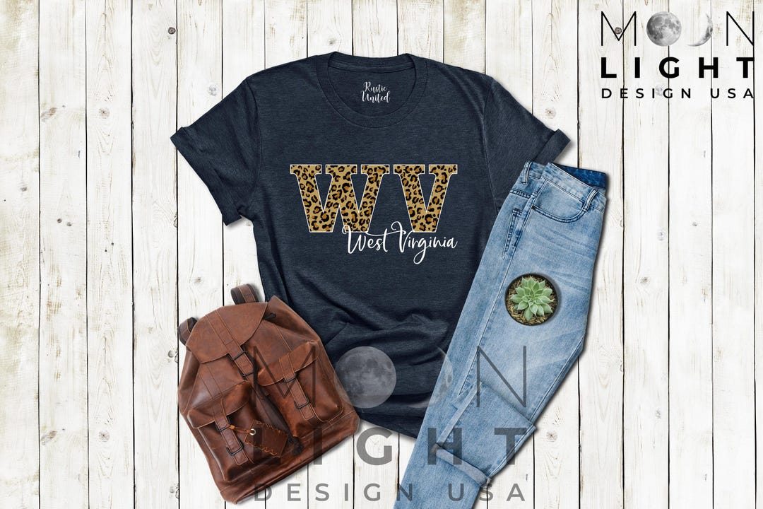 Leopard WV T-shirt,west Virginia Shirt, West Virginia Women Shirt, WV ...