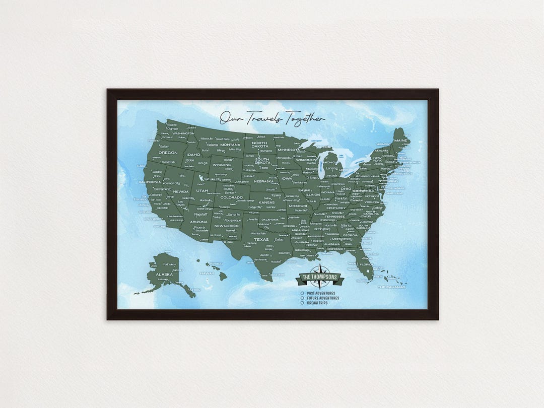 Build Your Own Map - Fully Customizable - Magnetic Travel Maps - Push ...