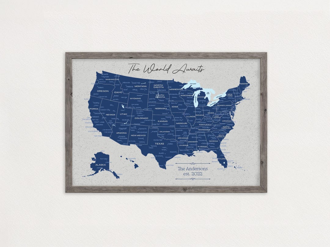Build Your Own Map - Fully Customizable - Magnetic Travel Maps - Push ...