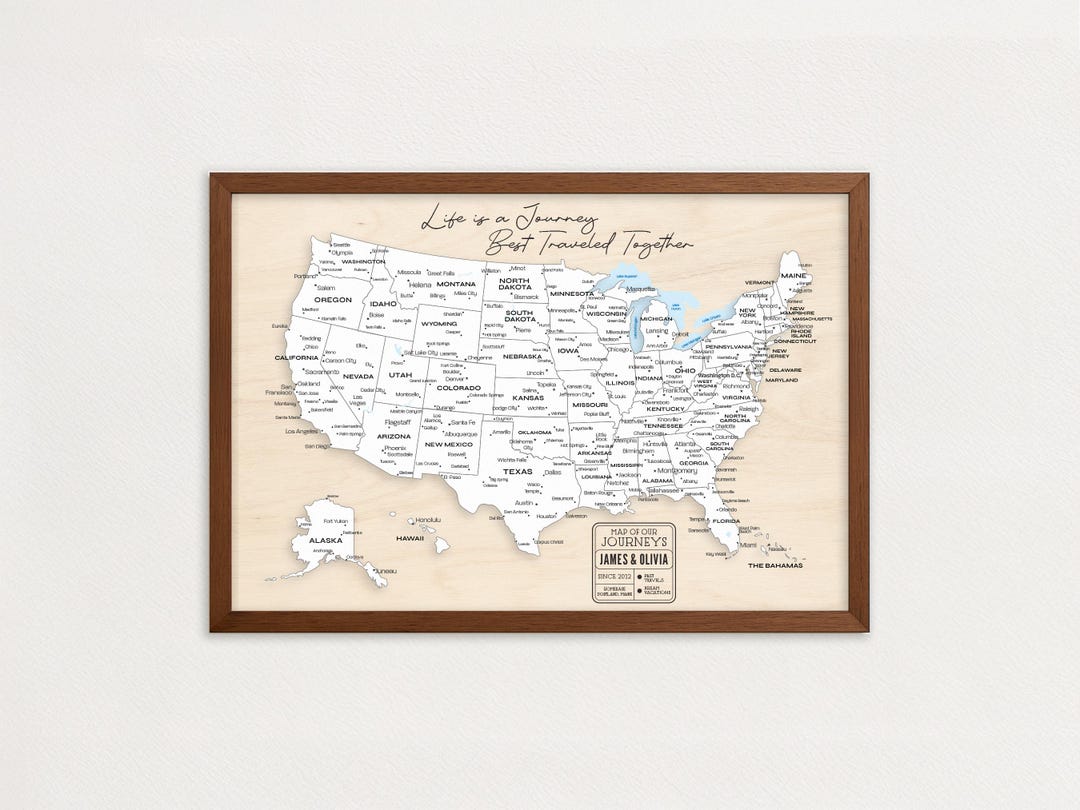 Build Your Own Map - Fully Customizable - Magnetic Travel Maps - Push ...