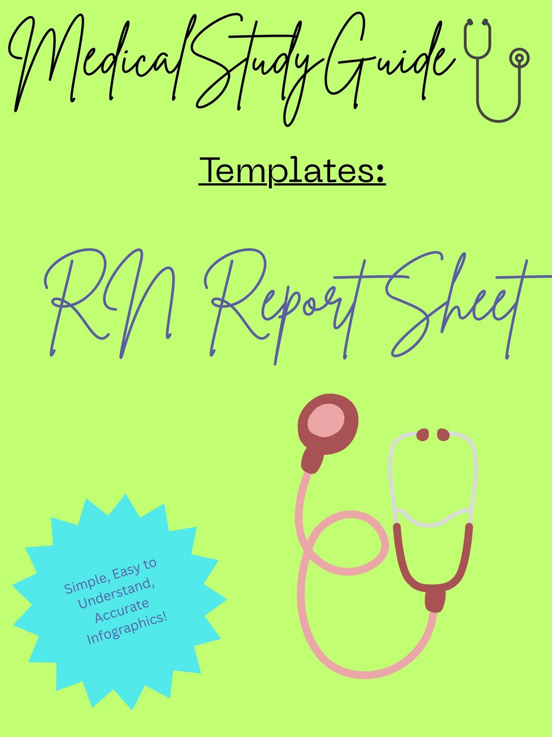 Med-surg Telemetry RN Report Template: (digital Download) - Etsy