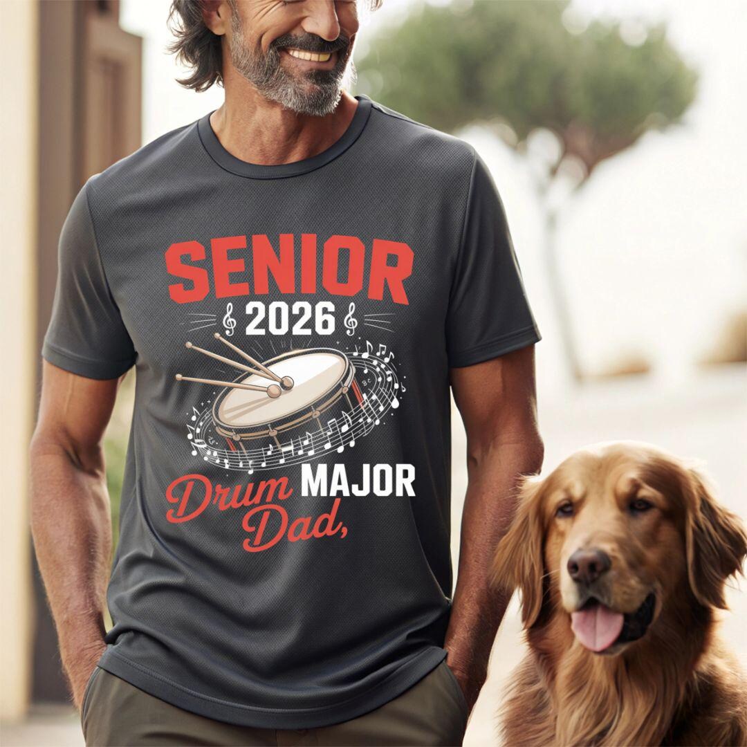 Senior 2026 Drum Major Dad T-shirt: Proud Band Parent Gift - Etsy