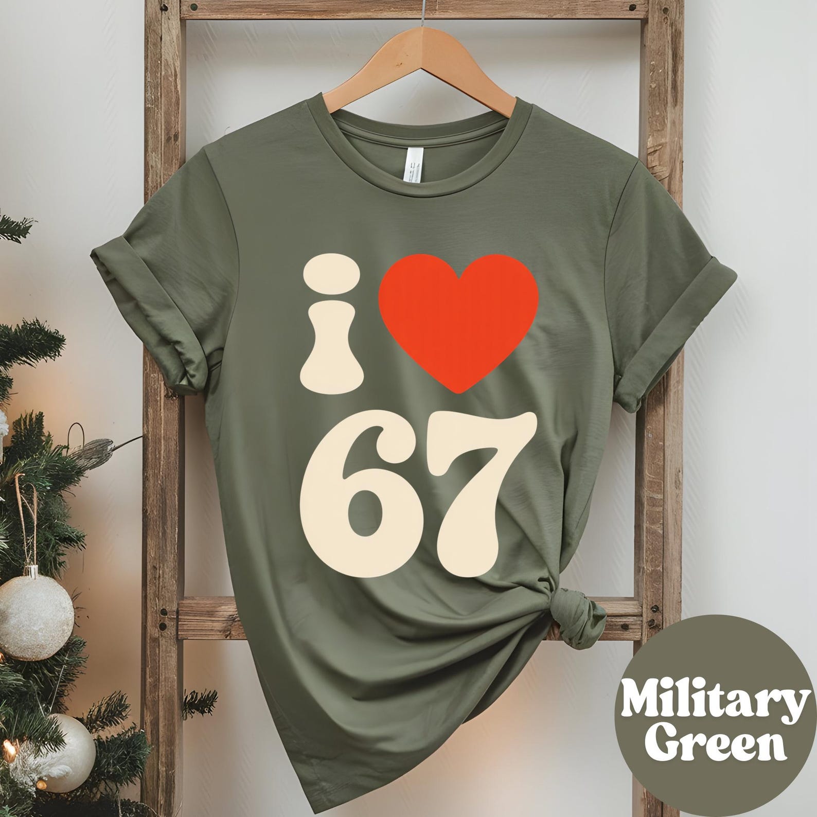 I Love 67 T-shirt, 67th Birthday Gift, Vintage 1967 Tee, Born in 1967 ...