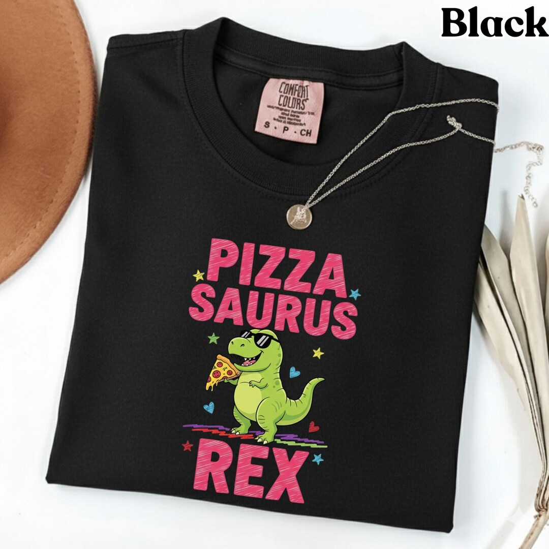 Dinosaur T Rex Pizza Shirt, Pizzasaurus Tee, Funny Dino Food Gift, T ...