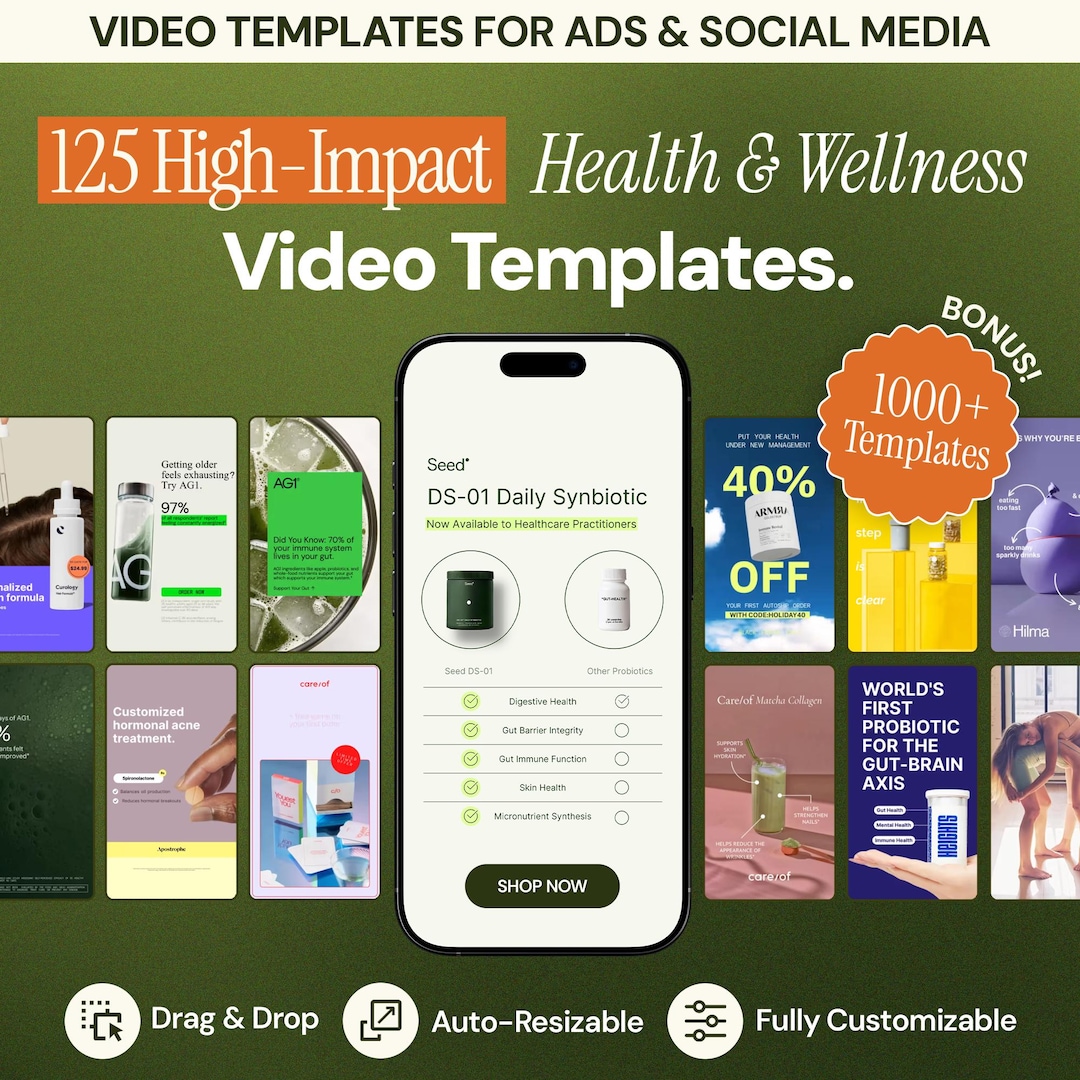 Health & Wellness Ad Templates | 125+ Drag-and-drop Video Ad Templates ...