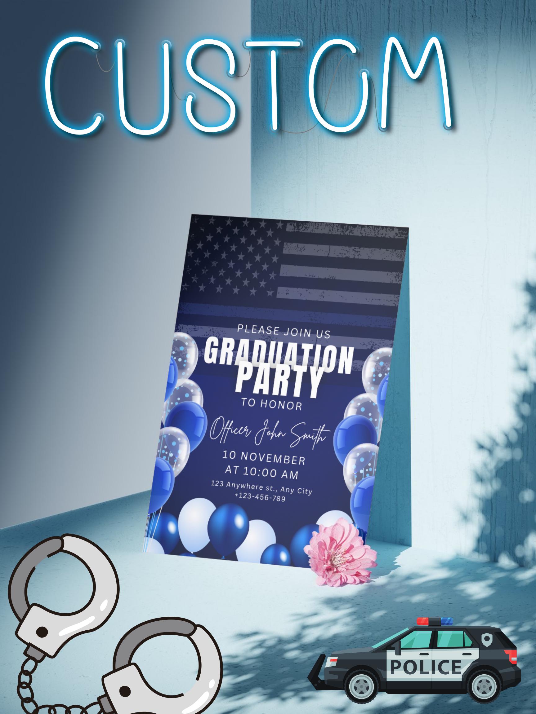 Police Academy Graduation Party Invitation - Etsy
