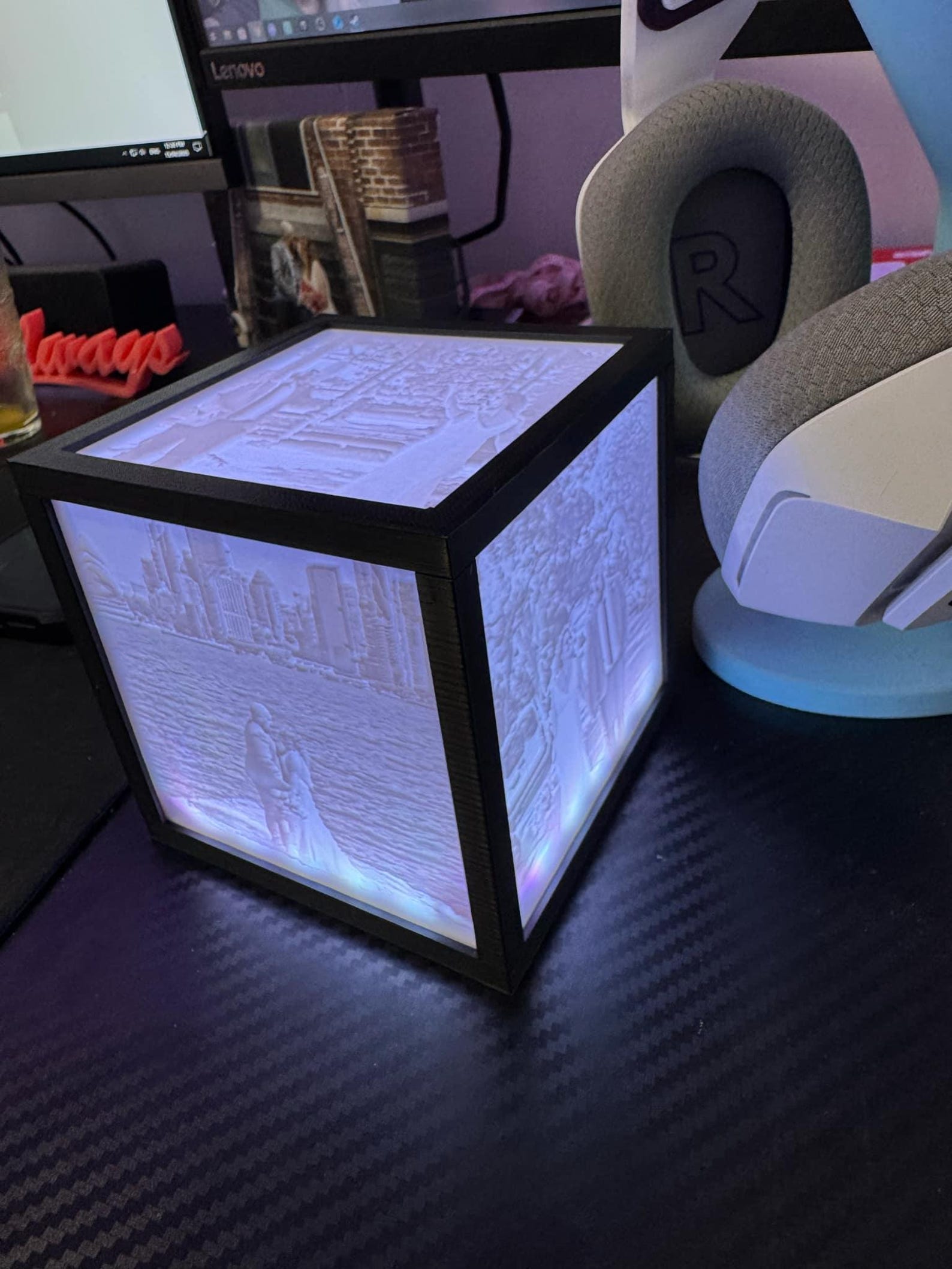 Personalised Lithophane LED Box Panel Light - 3D Printed Custom Photo ...