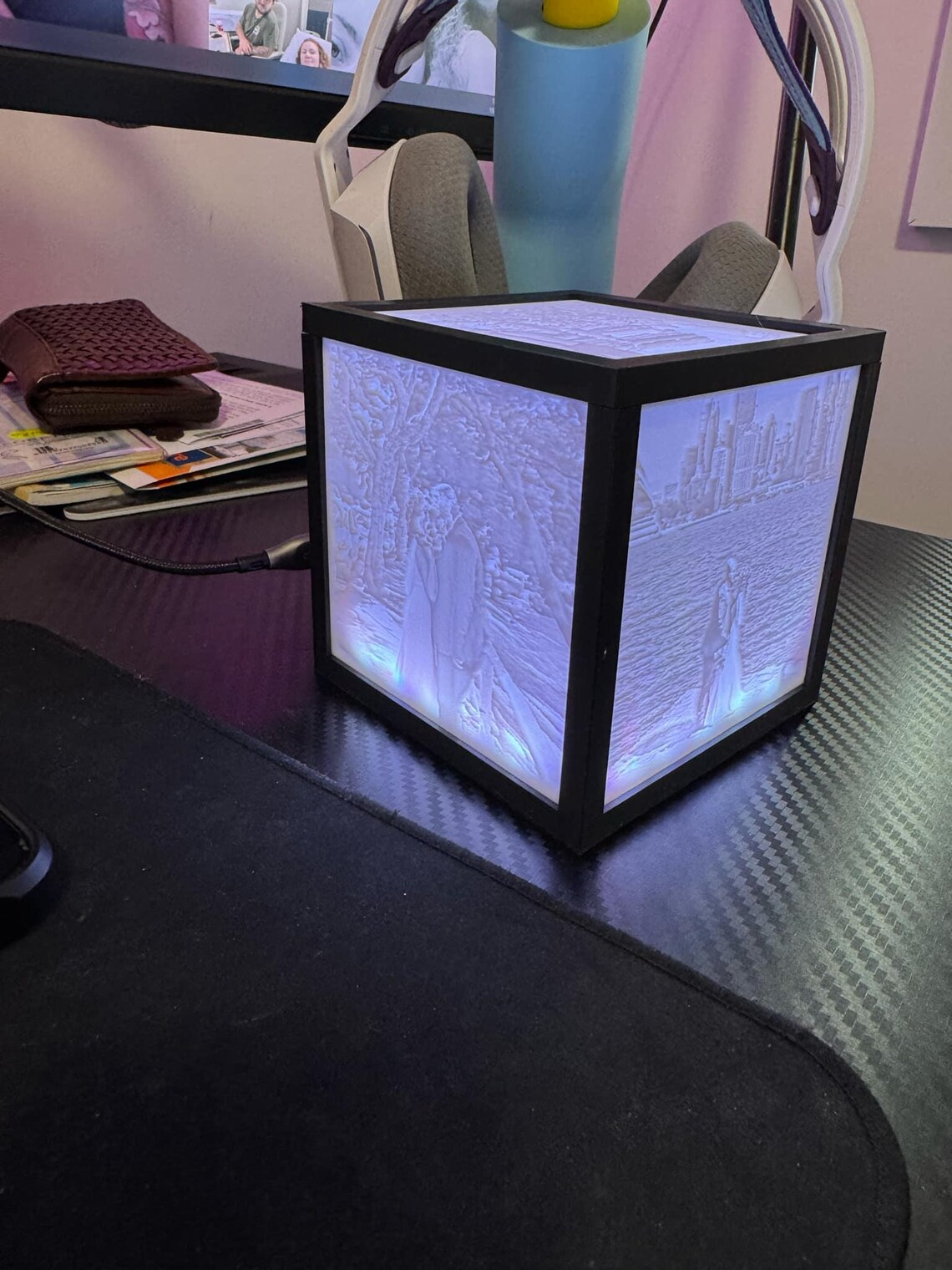 Personalised Lithophane LED Box Panel Light - 3D Printed Custom Photo ...
