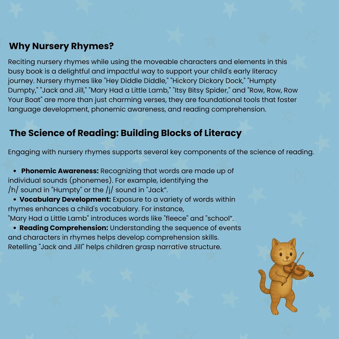 Nursery Rhyme Busy Book Sing Along Printable Activity Book Learning ...