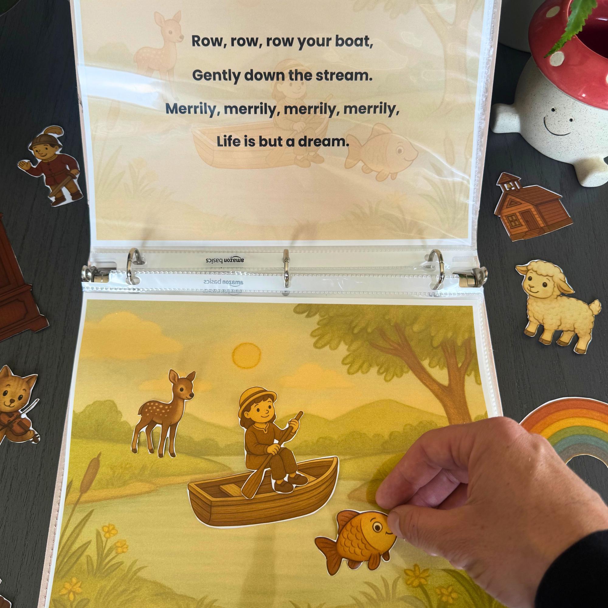 Nursery Rhyme Busy Book Sing Along Printable Activity Book Learning ...