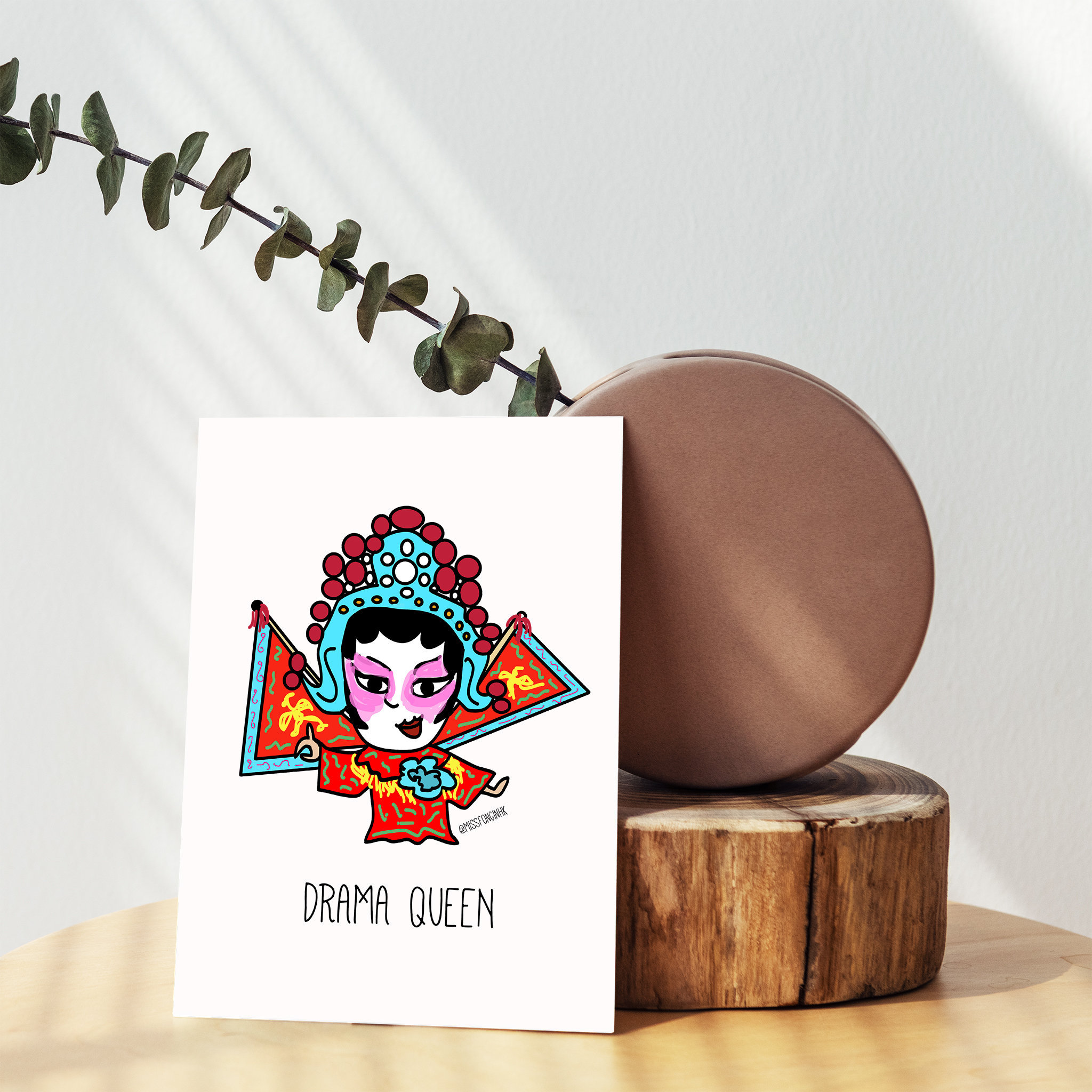 Hong Kong Drama Queen Cantonese Opera Singer Greeting Card Blank Card ...