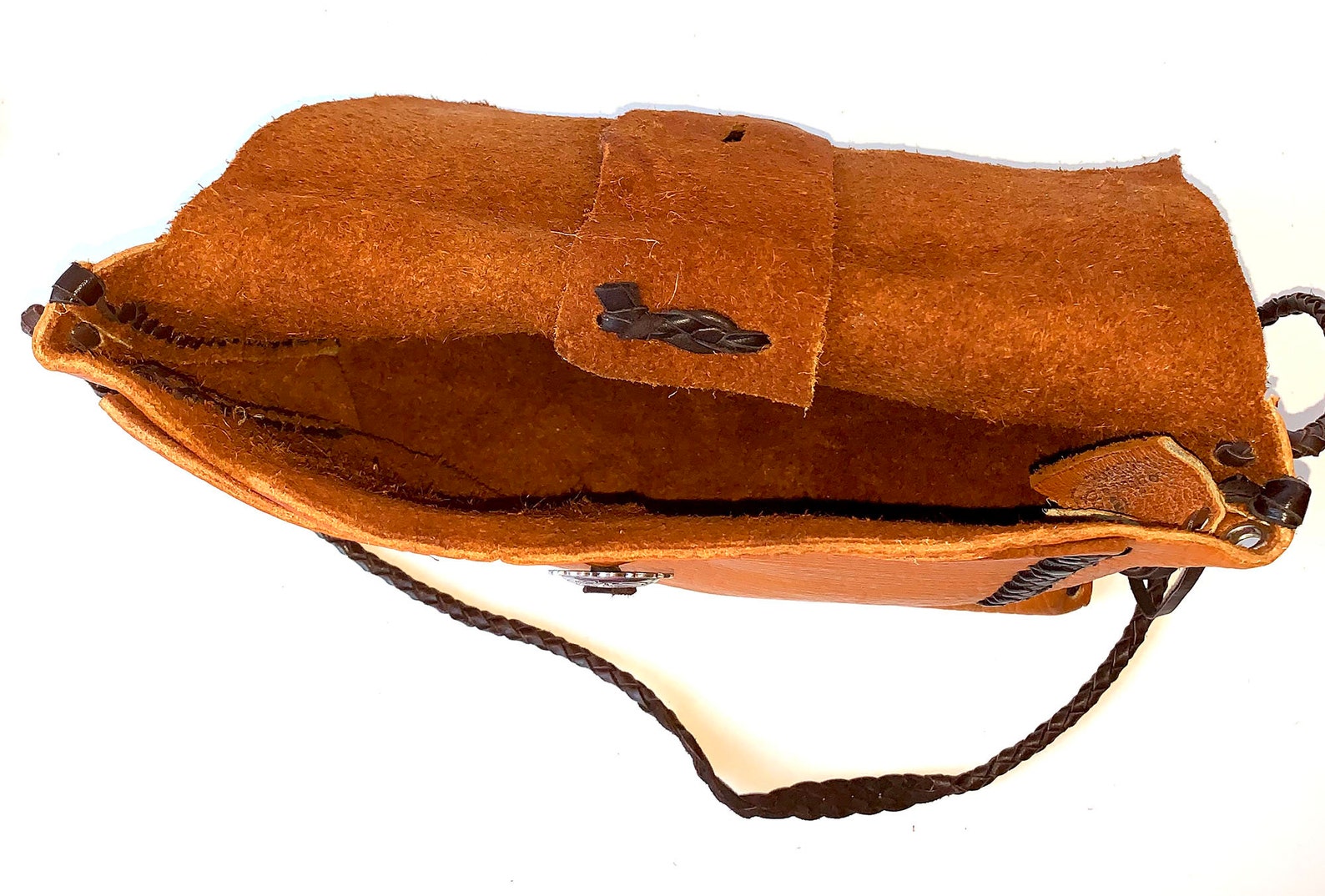 Rustic Bison Leather Handbag - Etsy