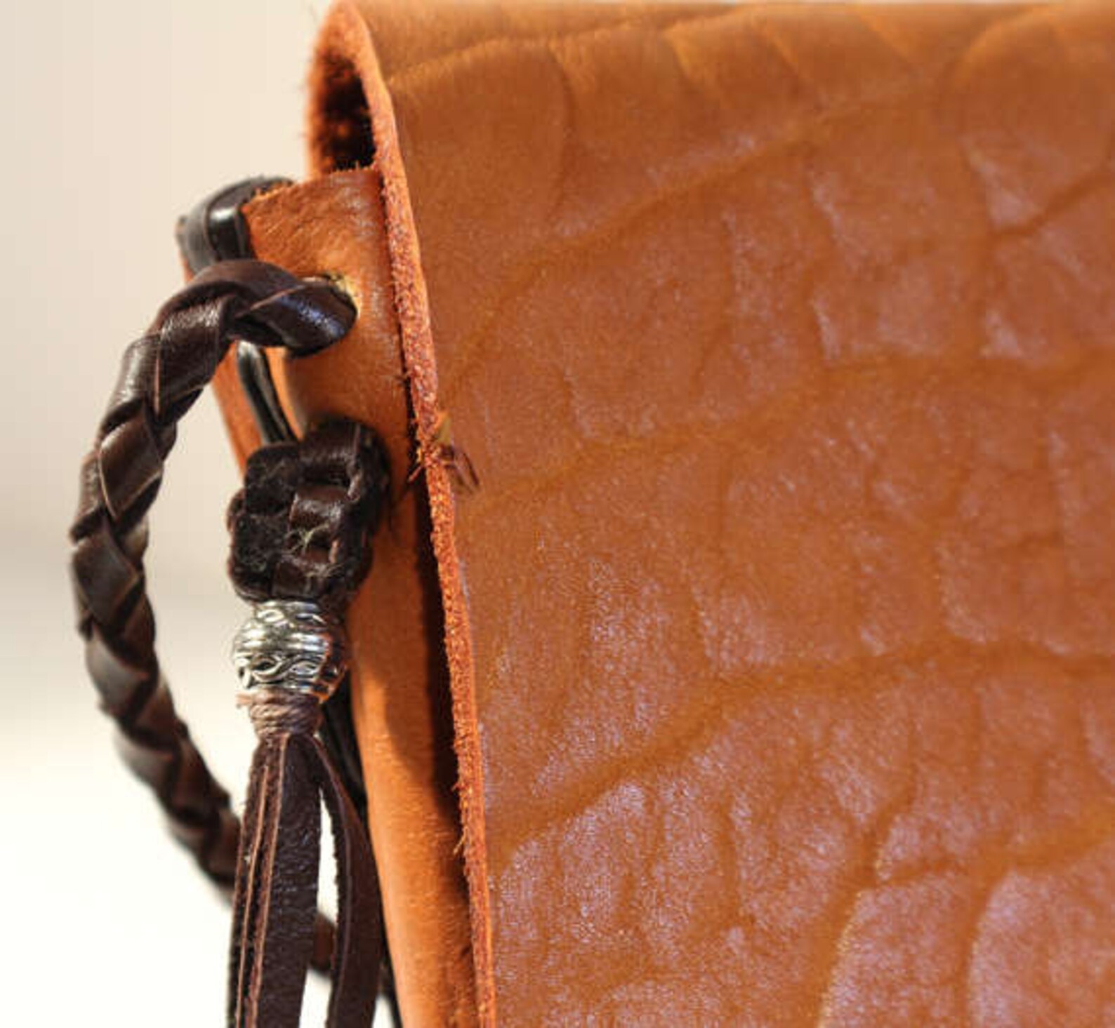Rustic Bison Leather Handbag - Etsy