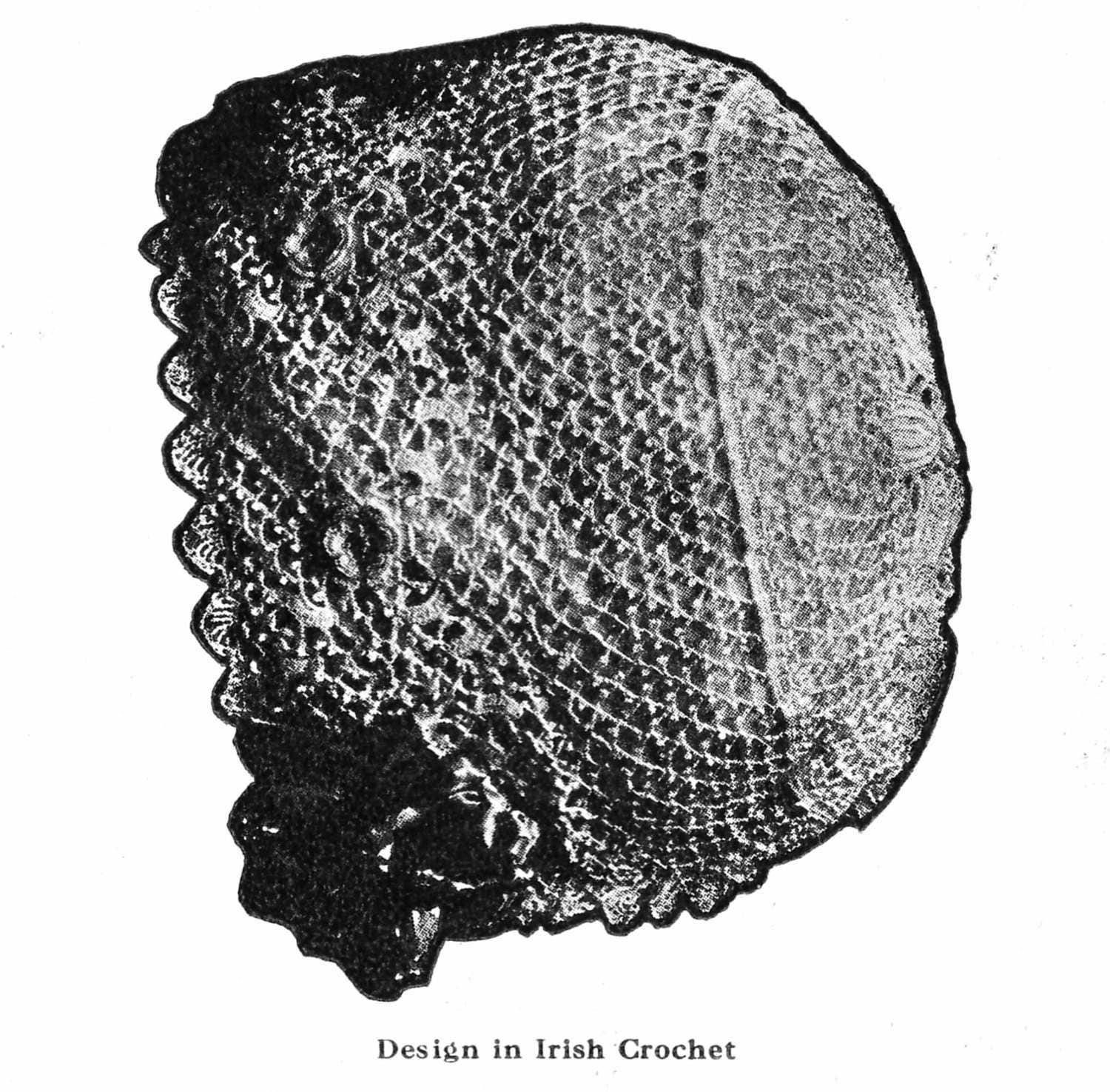 Vintage Irish Crochet Baby Bonnet Pattern 1920's Lace Christening ...