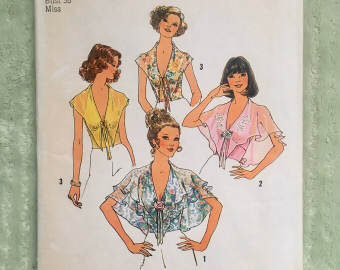 Misses Halter Top Pattern Simplicity 6945 Boho Hippie Disco Style 1970s ...