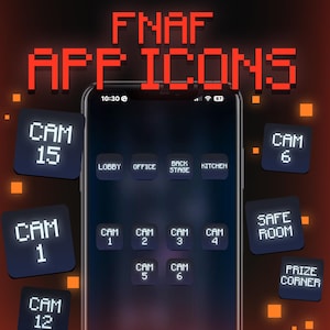 FNAF App Icons | CAM Buttons Pack for iPhone & Android | 21 Digital ...