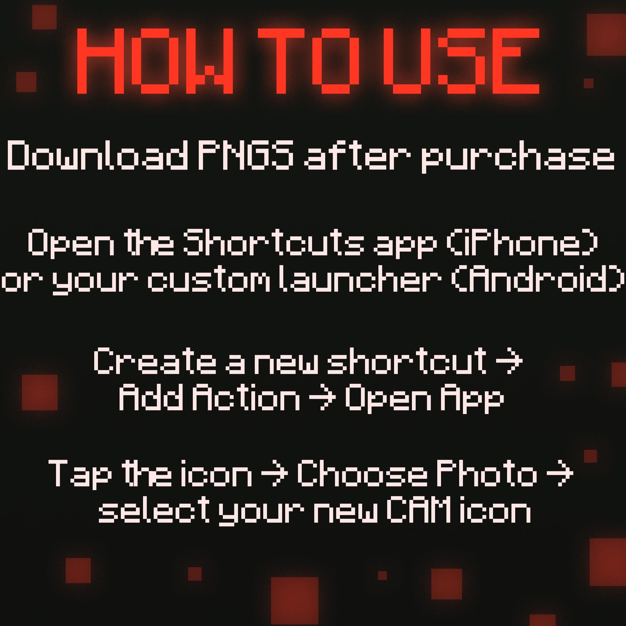 FNAF App Icons | CAM Buttons Pack for iPhone & Android | 21 Digital ...