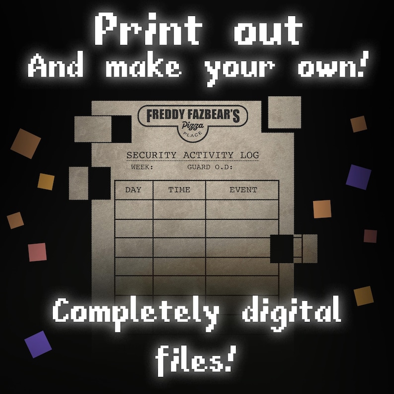 FNAF: Fazbear Document Props | Five Nights at Freddy's Paper Printable ...