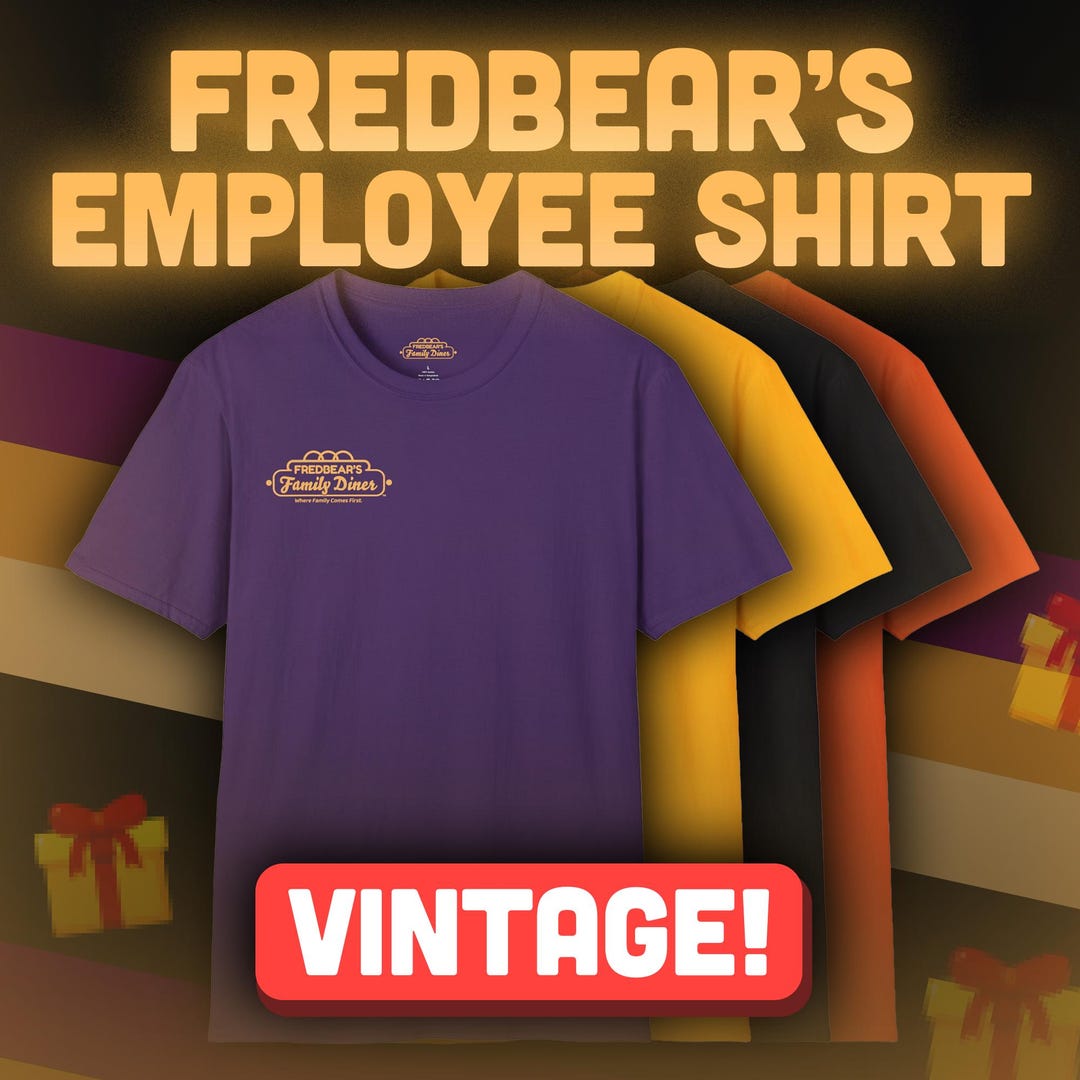 FNAF: Fredbear's Employee Shirt | Family Diner Uniform T-shirt | Five ...