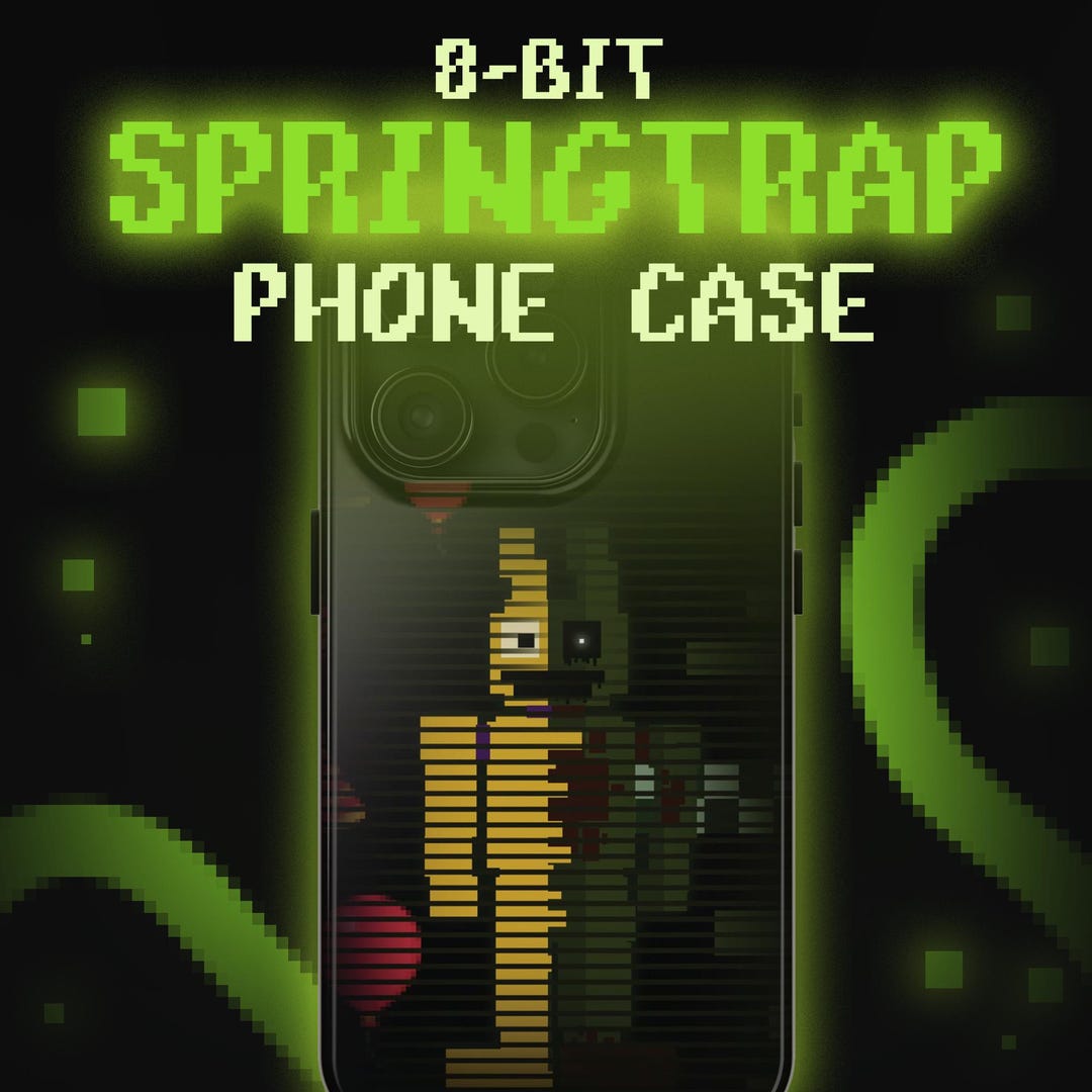 FNAF: 8-bit Springtrap Phone Case | FNAF Prop-style Protective Cover ...
