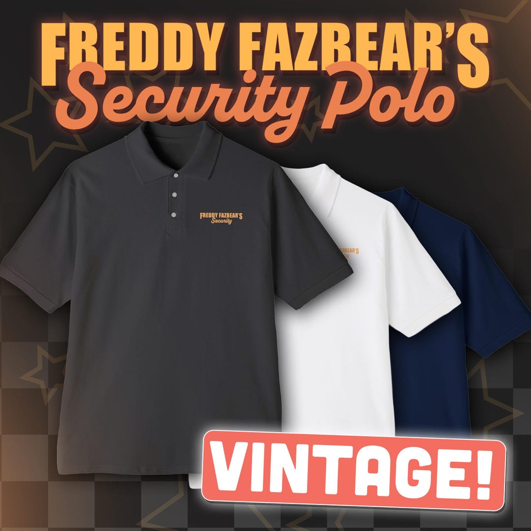 FNAF: Employee Security Polo Shirt | Freddy Fazbear's Employee Uniform ...