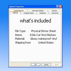 Frutiger Aero Sticker Sheet | 8-pack of Glossy Aesthetic Stickers With ...