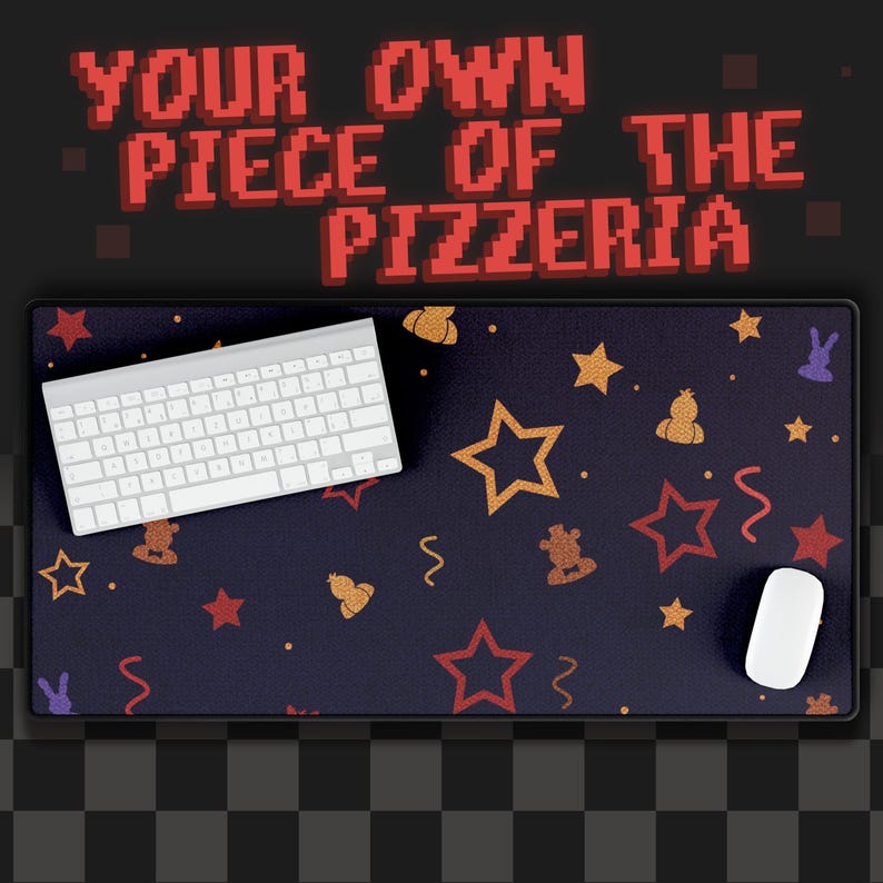 FNAF Arcade Carpet Desk Mat | Vintage-inspired Mouse Pad | Freddy ...