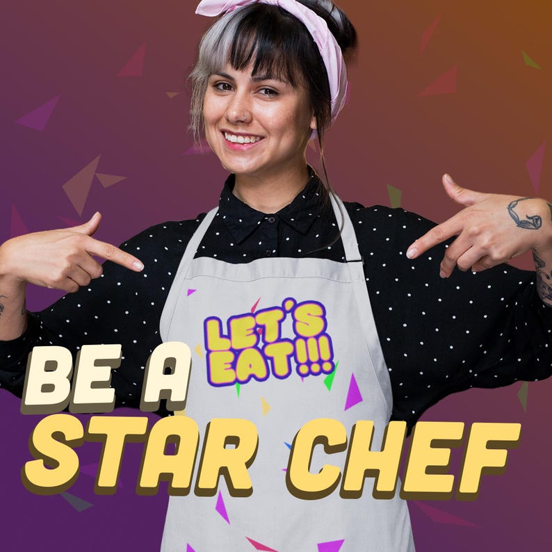 FNAF Let's Eat Apron | Vintage Chica Kitchen Apron | Five Nights at ...
