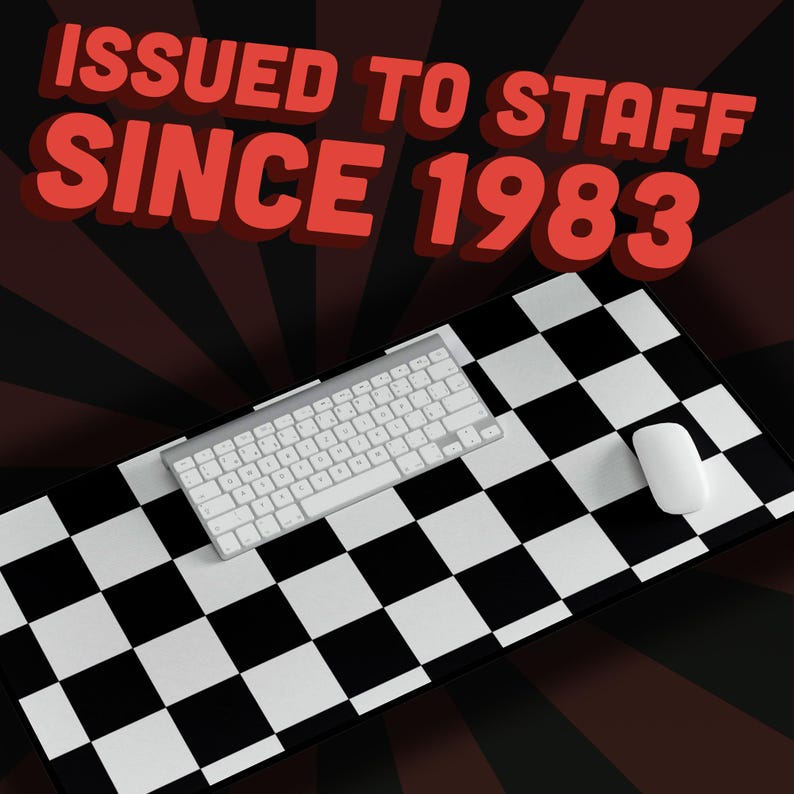 FNAF: Checkerboard Desk Mat | Freddy Fazbear's Pizza Office Prop ...