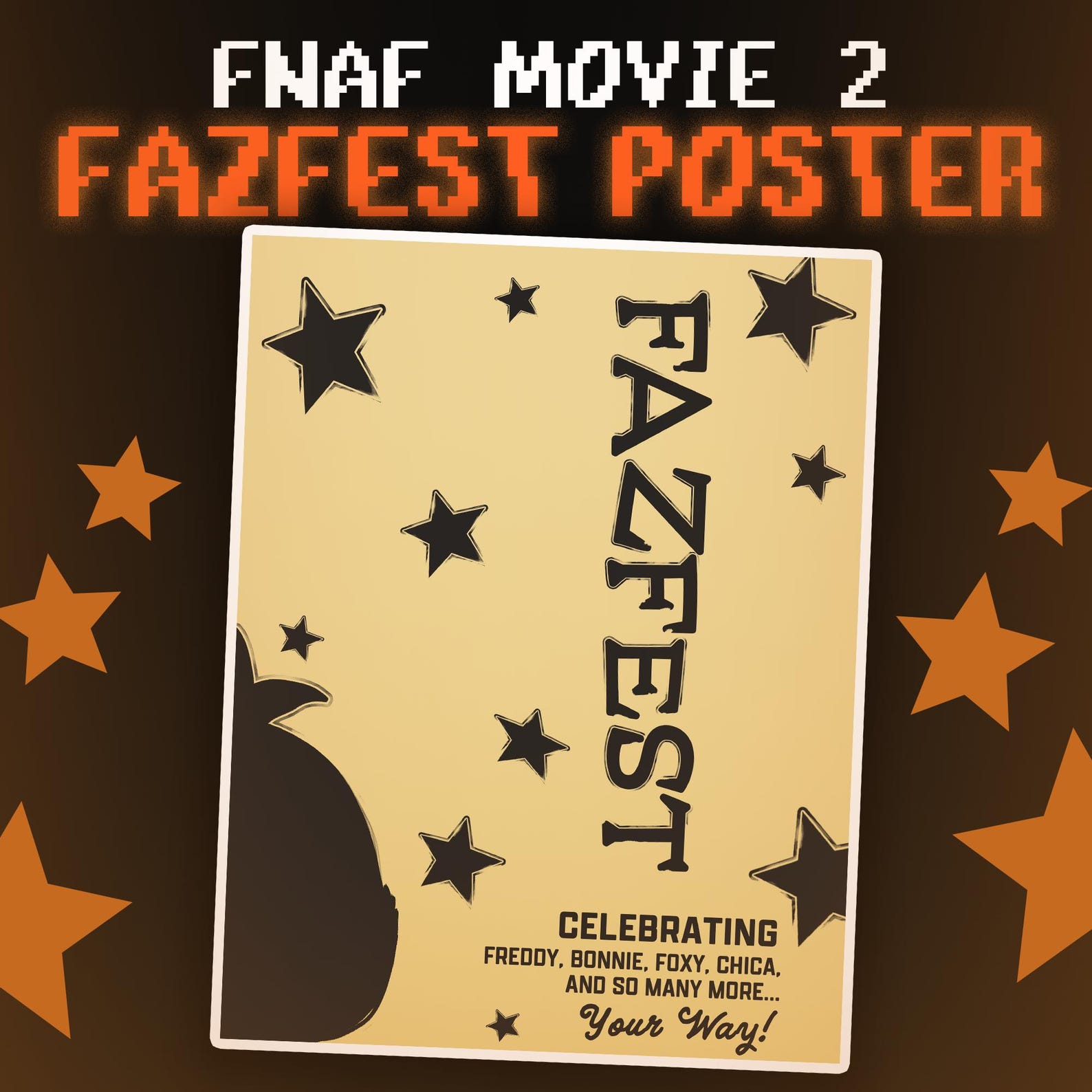 FNAF Movie: Fazfest Poster | FNAF Movie 2 Inspired Wall Art, Retro ...